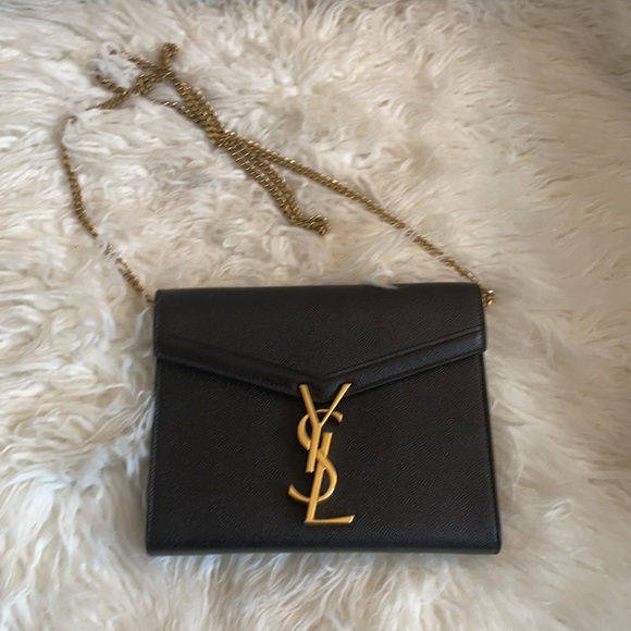 Yves Saint Laurent | Bags | Ysl Cassandre Leather Wallet On Chain ...